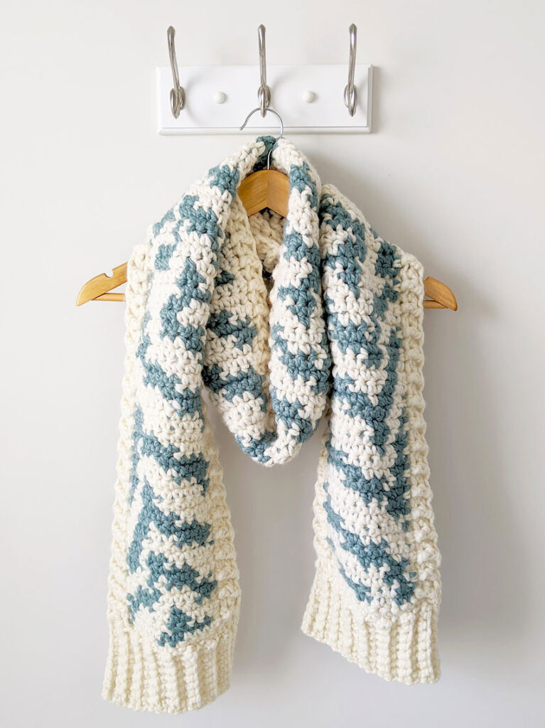 Zebra Print Crochet Scarf | Free Pattern by Just Be Crafty
